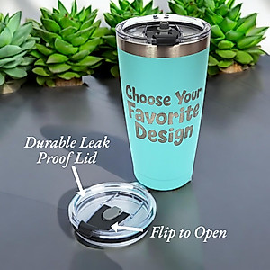 Made4You, 'Birthday Queen', Laser Engraved Stainless Steel Tumbler, 20 Oz., Birthday Theme Gift, Seafoam Color, Gift to Celebrate Your Birthday