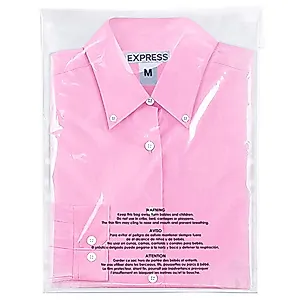 Spartan Industrial - 11” X 14” (200 Count) Self Seal Clear Poly Bags with Suffocation Warning for Packaging, T Shirts & FBA - Permanent Adhesive