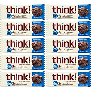 Think Products ThinkThin Bar Brownie Crunch - 2.1 Ounce Bars (10 Pack)