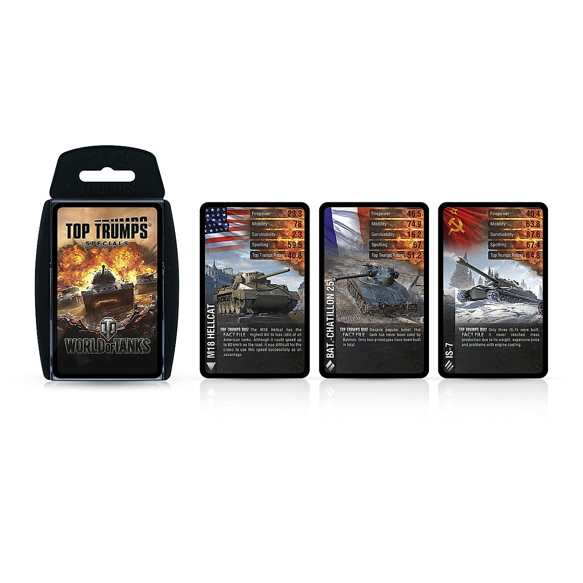 Top Trumps Card Game World of Tanks - Family Games for Kids and Adults - Learning Games - Kids Card Games for 2 Players and More - Kid War Games - Card Wars - for 6 Plus Kids