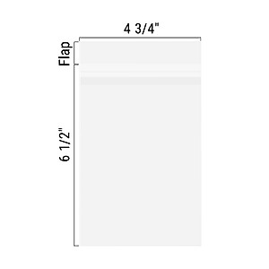 Golden State Art, 100 Pack Clear Bags for Mats, Pictures, Acid-Free, 4-3/4" x 6-1/2"