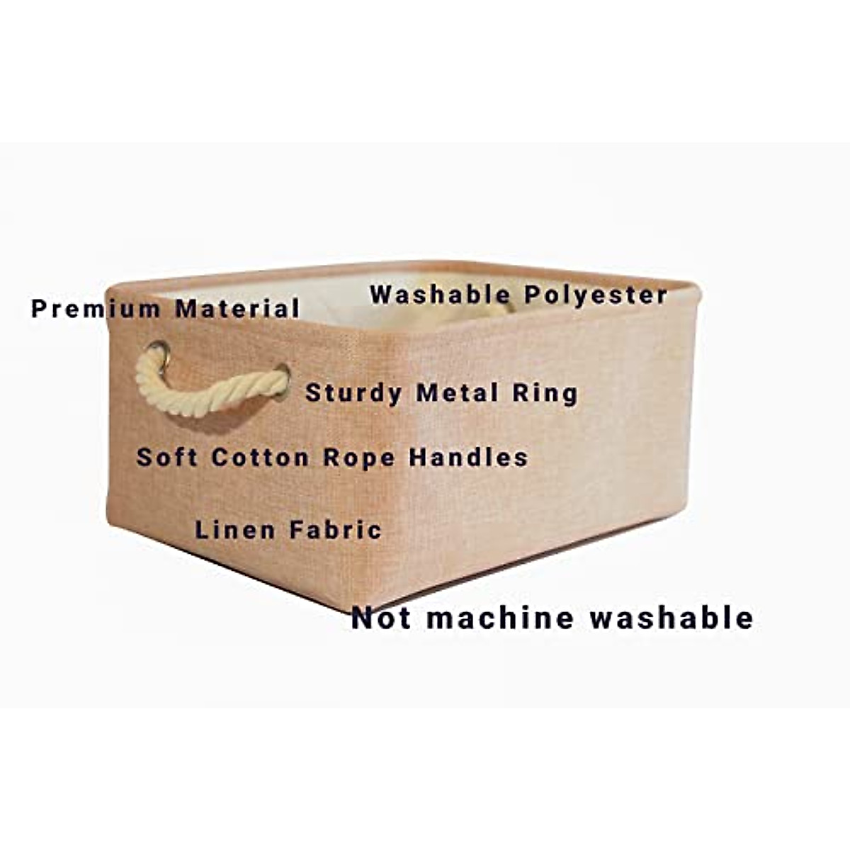 HARMOSO Collapsible Storage Basket (14Lx10.6Wx6.6H) Decorative Storage Bins with Handles Canvas Storage Baskets for Shelves Gift baskets organizing Toys Clothes Books (pink,3Pack)