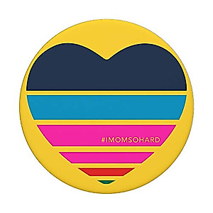 IMOMSOHARD Rainbow Heart (Yellow) PopSockets Stand for Smartphones and Tablets