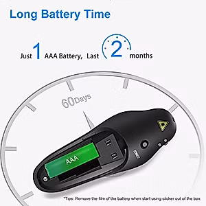 Wireless Presentation Clicker for PowerPoint Presentations, USB Dongle Wireless Presenter Remote with Laser Pointer Slide Clickers for Mac/Windows/Linux, Computer/Laptop, Google Slide/PPT/Keynote