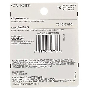 CoverGirl Cheekers Blush, Natural Twinkle [183], 0.12 oz (Pack of 2)