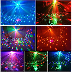 Disco Ball Party Lights,DJ Disco Lights with Remote Control Amosamz Multiple Patterns Projector for Parties Bar Club Christmas KTV Festivals Décor