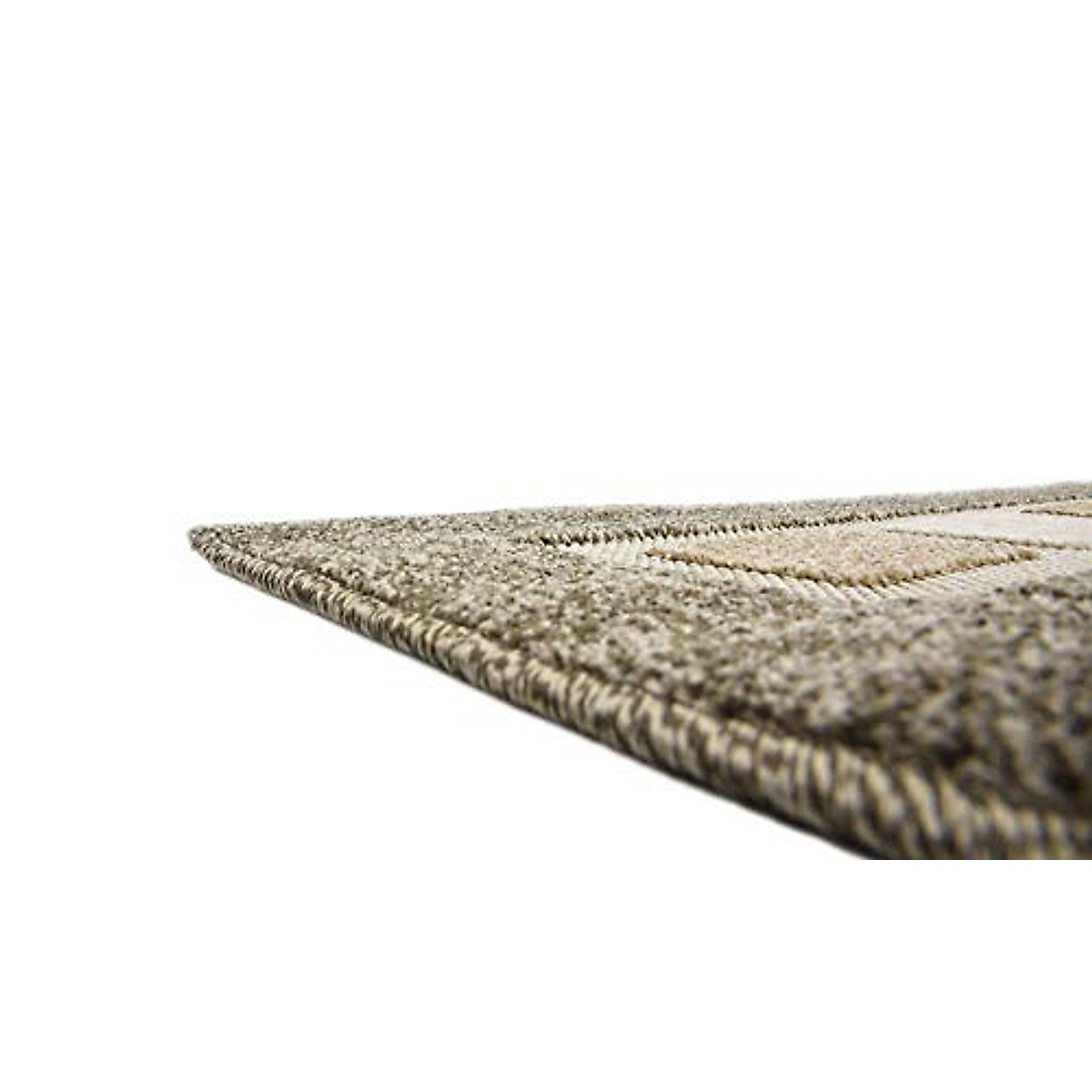 Unique Loom Modern Collection Geometric, High-Low Pile, Vintage, Arrows, Indoor and Outdoor Area Rug, 9 ft x 12 ft, Light Brown/Beige