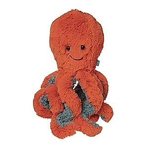 Manhattan Toy Coral Orange Octopus 12" Ocean Sea Life Stuffed Animal Toy