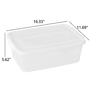 Vadidiya 2-Pack Clear Pizza Dough Proofing Box with Lid, 16 Quart Household Pizza Dough Container