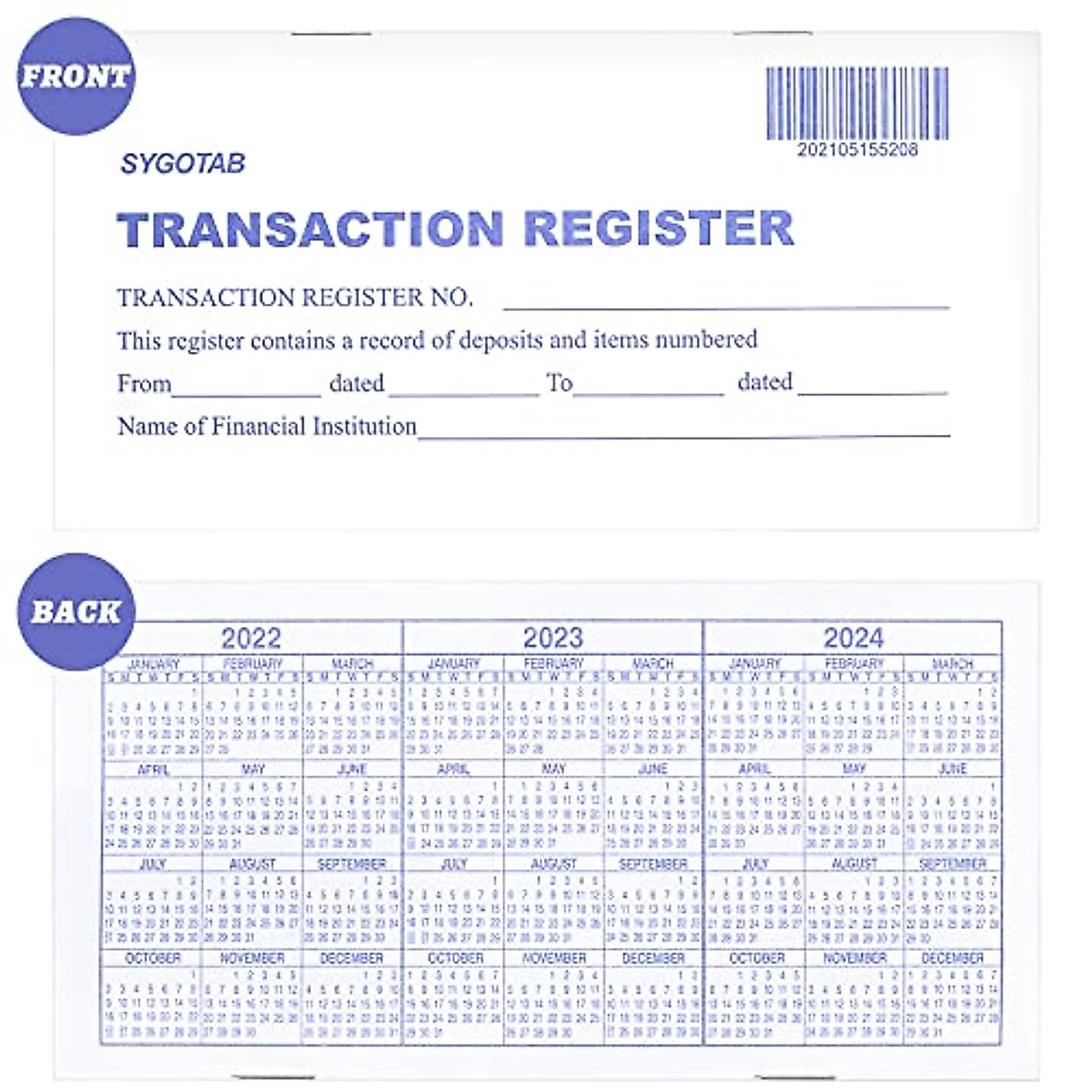 12 PCS Check registers for Personal Checkbook, Upgrade Checkbook Register and transactions Ledgers.