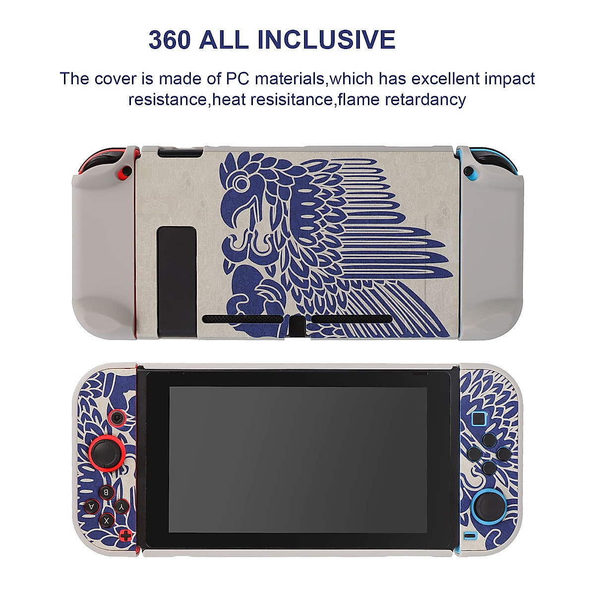 PowerLead Protective Case Cover for Nintendo Switch Console, Soft Slim Case Cover Compatible with Nintendo Switch Console Dockable Protective Case for Nintendo