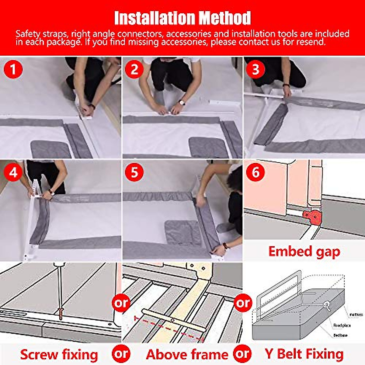 BabyGuard Bed Rails for Toddlers - Extra Long and Tall Specially Designed for Twin, Full, Queen, King & California King Bed Mattress (1 Side, 80")