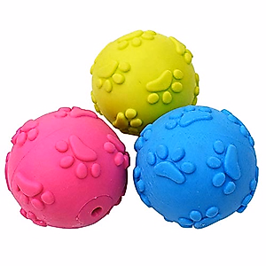 Nlmskzzy Dog Squeaky Balls ，Dog Balls for Small Medium Large Dogs Squeaky Toy Balls 3 Pcs