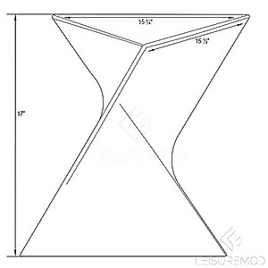 Allora Modern Plastic Triangle End Table in Pink