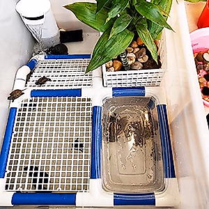 WEAVERBIRD 2Pcs Aquarium Divider Tray Plastic Grid Divider Tray Egg Crate for Aquarium Fish Tank Bottom Isolation, White