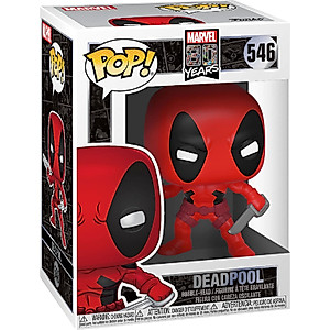 POP Marvel: First Appearance - Deadpool Funko Pop! Vinyl Figure (Bundled with Compatible Pop Box Protector Case), Multicolor, 3.75 inches