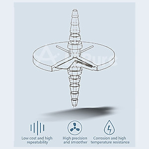 50mm 0.22um Hydrophobic PTFE air Vent Filter for Vacuum Pump Inline Pipe Filtration [Pack of 12] by Allpure Biotechnology (PTFE, 50 mm, 0.22μm)