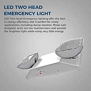 Ciata Led Emergency Lights for Business, for Home Power Failure - Ultra-bright Led Emergency Lights with Battery Backup, Fire Emergency Lights, Made from Engineering-grade Thermoplastic - 6 Pack