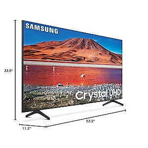 SAMSUNG 60-inch Class Crystal UHD TU7000 Series - 4K UHD HDR Smart TV UN60TU7000FXZA, 2021 Model