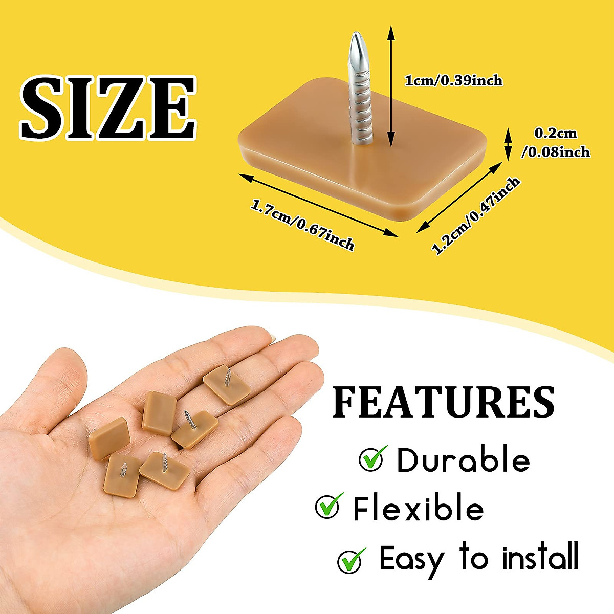 Tack-In Drawer Glides Drawer Tack Glide for Repairing Dressers, Making All the Drawers Slide Smoothly and Evenly (16 Pieces)