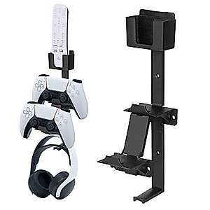 Linkstyle Headset Holder, Controller and Headphone Holder Stand Wall Mount Holder for Xbox ONE, Series X, PS5, PS4, PS3, Switch Gamepad Controller Wall Mount with Screws