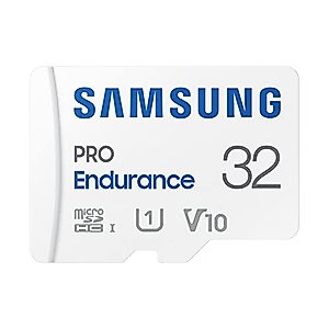SAMSUNG PRO Endurance 32GB MicroSDXC Memory Card with Adapter for Dash Cam, Body Cam, and security camera – Class 10, U1, V10 (‎MB-MJ32KA/AM)