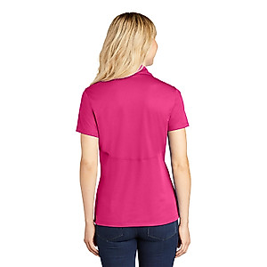 SPORT-TEK Women's Micropique Sport Wick Polo L Pink Raspberry
