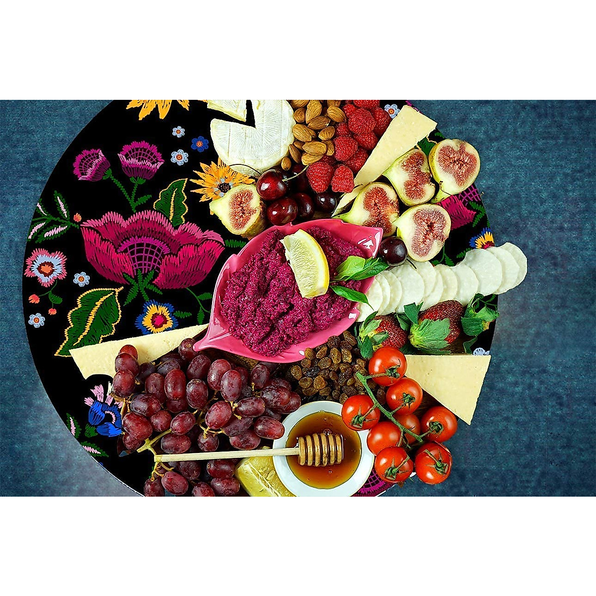 HASTA LA RAIZ | Mexican Handmade Cheese Board covered with resin. Ideal for Charcuterie Platter & Serving Tray. Model: Heritage.