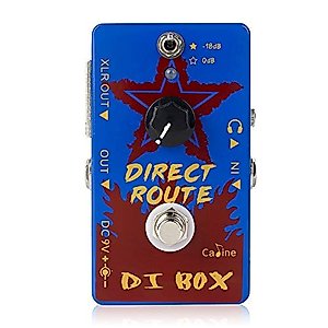 Caline DI Box Guitar Pedal Acoustic Guitar Amp Distortions Effects Pedal Direct Route Blue Metal True Bypass CP-64