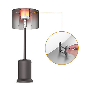 Patio Heater Deflector Shield Foldable Heat Focusing Reflector Replacement Heater Reflector for Round Natural Gas and Propane Outdoor Heaters