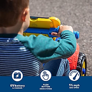 Kid Trax Blues Clues & You! Skidoo Toddler Electric Quad Ride On Toy, 6 Volt, Kids 1.5-2.5 Years Old, Max Rider Weight 44 lbs, Blue,Blue/Red