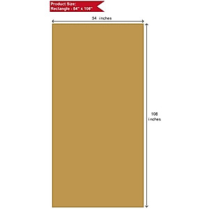 Gold Plastic Tablecloths 3 Pack Disposable Table Covers 54 x 108 Inches Shower Party Tablecovers PEVA Vinyl Table Cloths for Rectangle Tables up to 8 ft and Picnic BBQ Birthday Wedding Banquet