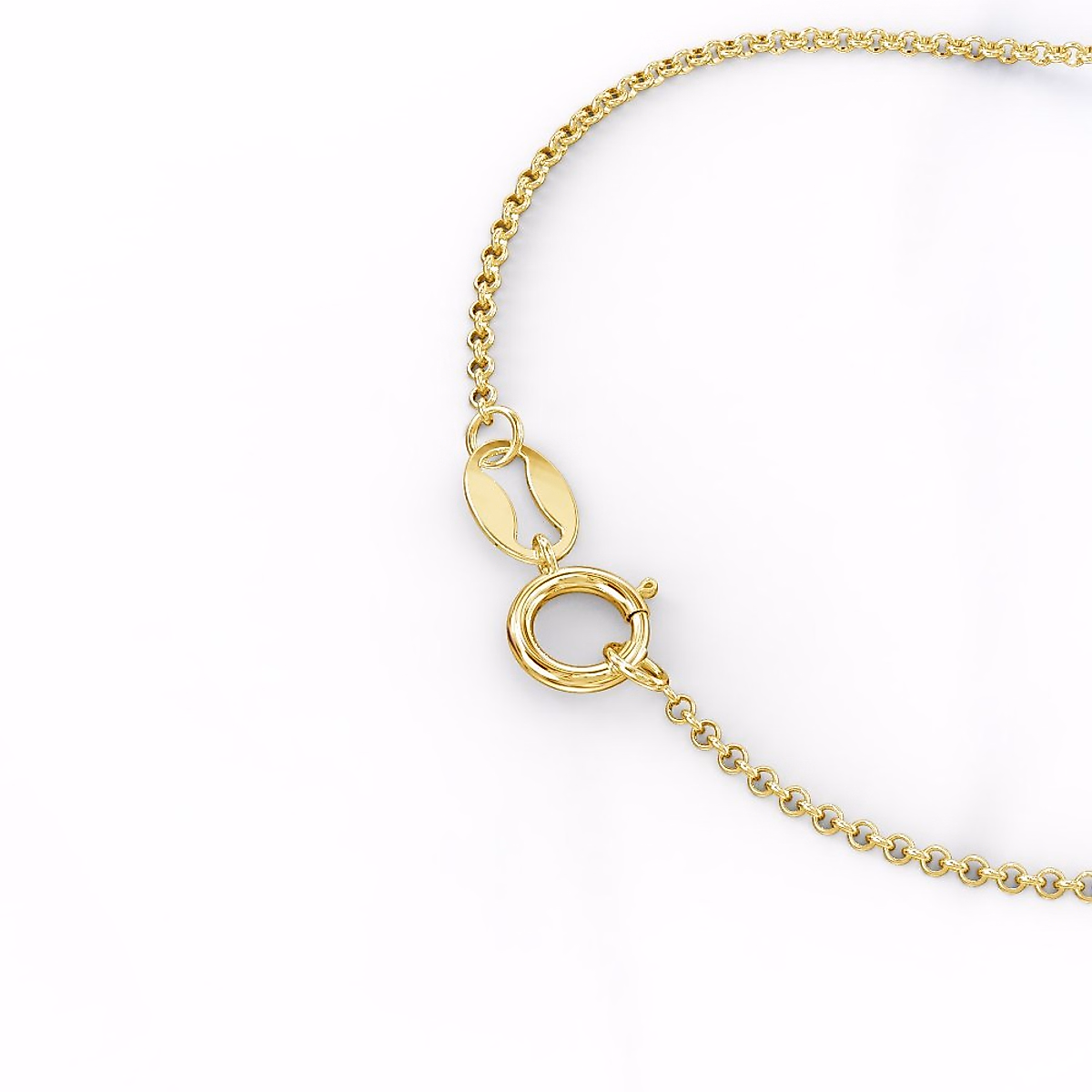 TSD 14K Yellow Gold Personalized Name Necklace with a 18" Chain in Flourish Font by JEWLR*