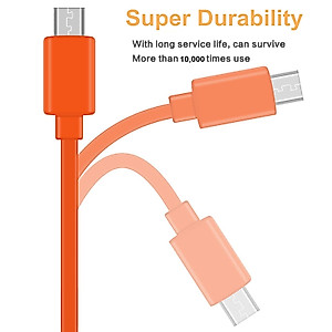 Alitutumao Replacement Flip 3 Flat USB Micro Charging Cable Flip 4 Charger Cord Compatible with JBL Charge 3 Flip 4 Pulse 3 Charge 2 Flip 2 Pulse 2 Go Trip Clip Charge 2 Plus Wireless Speaker, 3.3FT