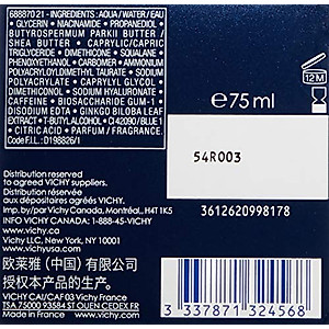 Vichy Aqualia Thermal Spa Face Night Cream and Overnight Mask with Hyaluronic Acid, Moisturizer for Face and Neck, Moisturizing Night Time Anti Wrinkle Cream, Light Scent, Paraben Free
