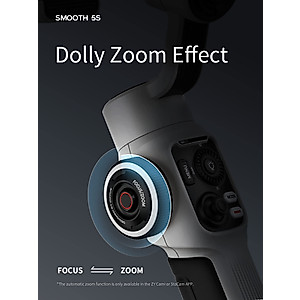 Zhiyun Smooth 5S Phone Gimbal, 3-Axis Smartphone Stabilizer with Built-in and Magnetic Fill Light, AI Face Tracking for iPhone and Android, YouTube TikTok Video, Gray Combo