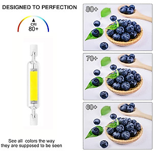 78mm 10W R7S LED Bulb 100W Halogen Equivalent 78mm J-Type 10W 120V R7S Base 6000K Cool White J Type T3 78mm Double Ended Flood Light Bulbs 360°Beam Angle Landscape Lights, Pack of 3