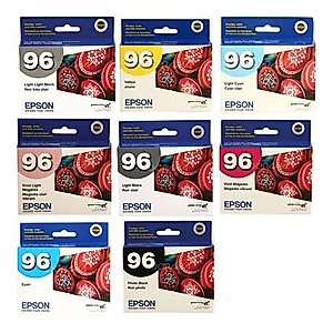 Epson Ink Cartridge Set (NOT Matte Black) for Stylus Photo R2880 Printer