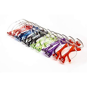 G & F Products - 13016-NEW 13016NEW Safety Goggles with 99% Protection Against UV-A, B & C Rays, Impact, & Ballistic Resistant & Clear Lenses (12 Pack), unisex