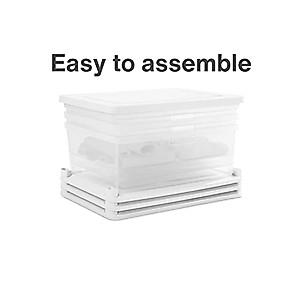 Sterilite 4538001K Wide 3 Drawer Tower- White KD, 1 -Pack