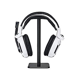 Headphone Stand, Universal Aluminum Metal Holder for AirPods Max, HyperX Cloud II, Xbox One, Turtle Beach, Sennheiser, Sony, Bose, Beats PC Gaming Headset Display & Wireless Headphones (Black)