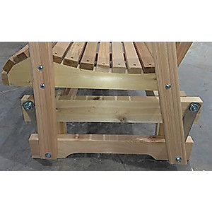 Kilmer Creek 2ft Natural Cedar Fanback Adirondack-Style Glider, Amish Crafted