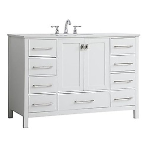 Elegant Kitchen and Bath 48 inch Single Bathroom Vanity Cabinet - White