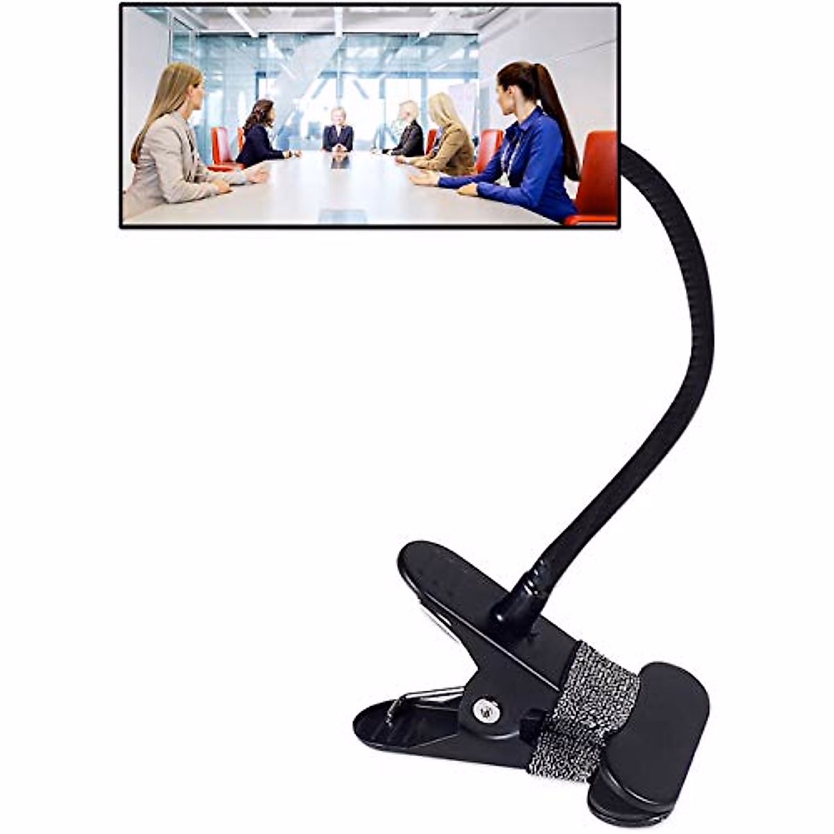 Clip On Security Mirror, Computer Rearview HD Mirror, Convex Cubicle Mirror for Personal Safety and Security Desk Rear View Monitors or Anywhere (6.69" x 2.95" Rectangle)