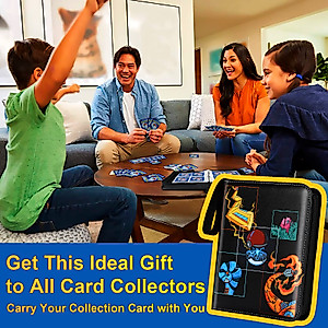 Card Binder for Cards, 9-Pocket Trading Card Binder Holder with 50 Removable Sleeves Fits 900 Cards, Card Collection Binder Album, Toys Gifts for Boys Girls