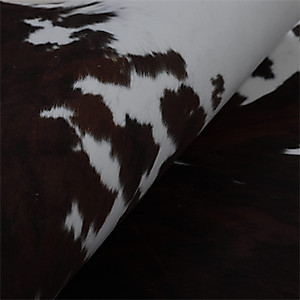 Guyi Rare Faux Cowhide Rug Cow Rug 5.2X4.6 Feet Rustic Chic Western Rugs for Bedroom Living Room Dining Room Brown Animal Rugs Cow Print Non Slip Cow Area Rugs Western Room Decor