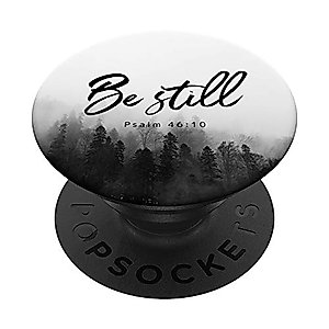Psalm 46:10 Be Still Scandinavian Foggy Mountain Forest PopSockets PopGrip: Swappable Grip for Phones & Tablets