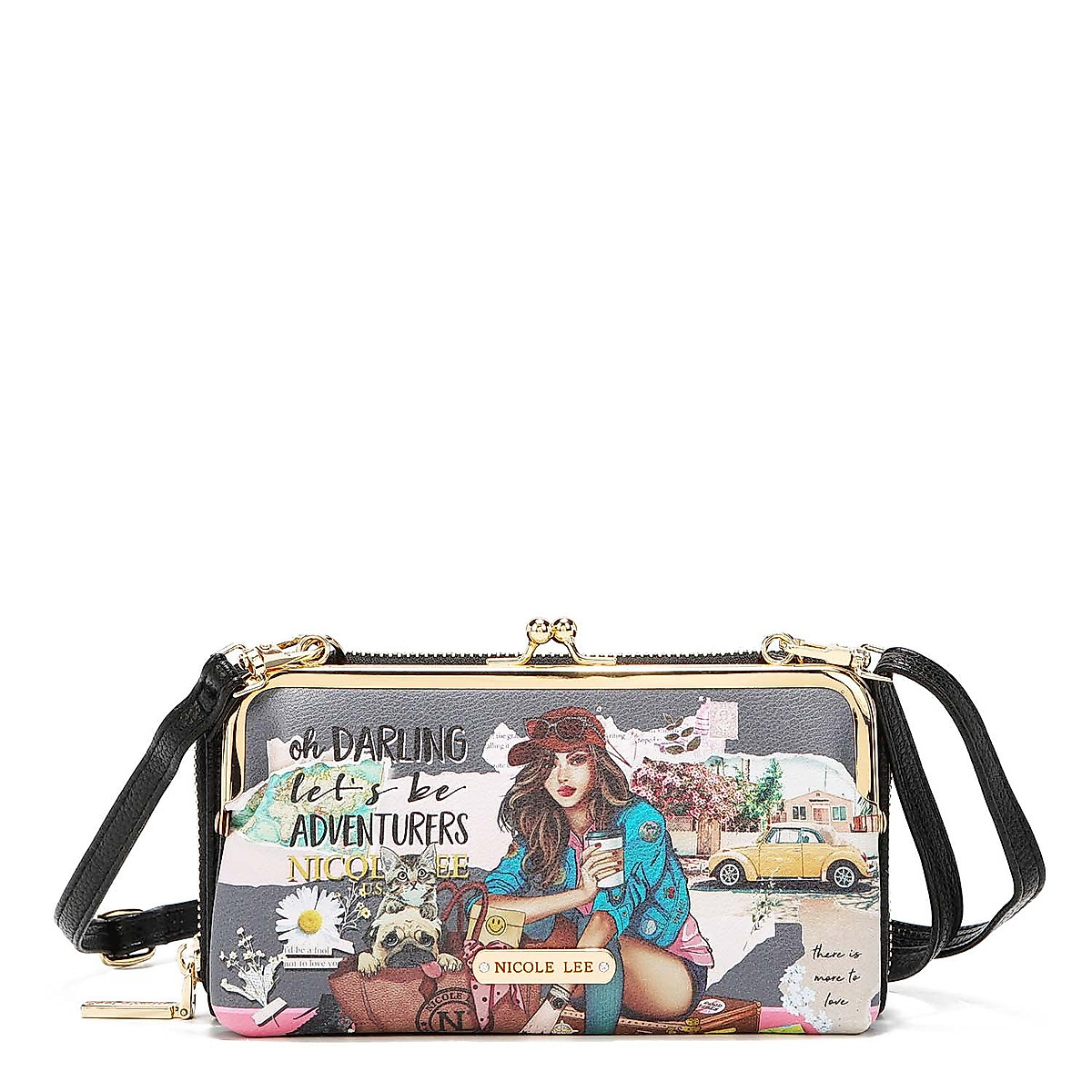 Nicole Lee Signature Kiss Lock Crossbody Wallet (JOURNEY OF STEPHANIE)