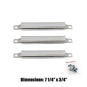 Adviace Repair Kit Replacement for Charbroil 461442114, 463441514, 463440109 Grill, Porcelain Steel 14 5/8" Heat Shield Plate, Stainless Steel 14 3/8" Grill Tube Burner,7 1/4" Carryover Tubes