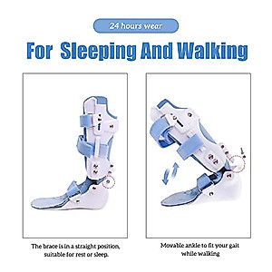 Tairibousy Kids AFO Drop Foot Brace Children Ankle Foot Orthosis for Toddler Pediatric Afo Night Splint Othopedic Baby Drop Foot Support Walking with Shoes or Sleeping （Left）